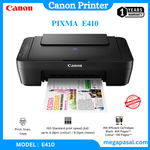 Canon Pixma E410 Multi-Functional Inkjet Printer - Megapasal